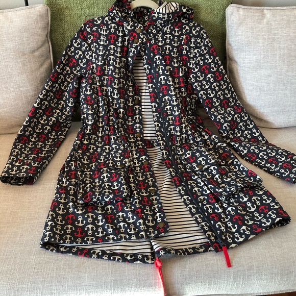 Boden | Jackets & Coats | Boden Anchor Print Spring Raincoat Sz 6 ...